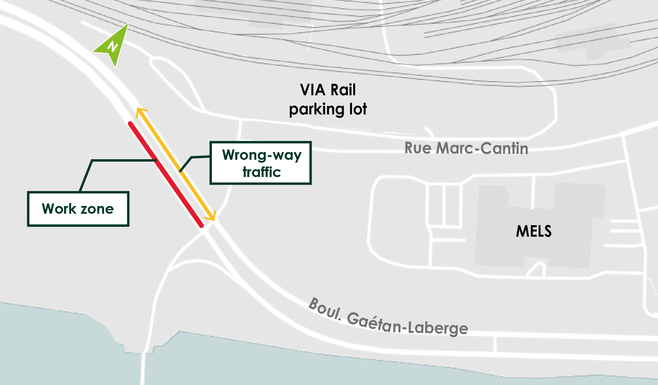 Ongoing development work in the Marc-Cantin sector - obstructions | REM